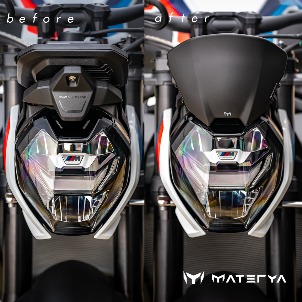 Flyscreen for BMW S1000 R/M1000 R MY 21 - Black Matte - MATERYA